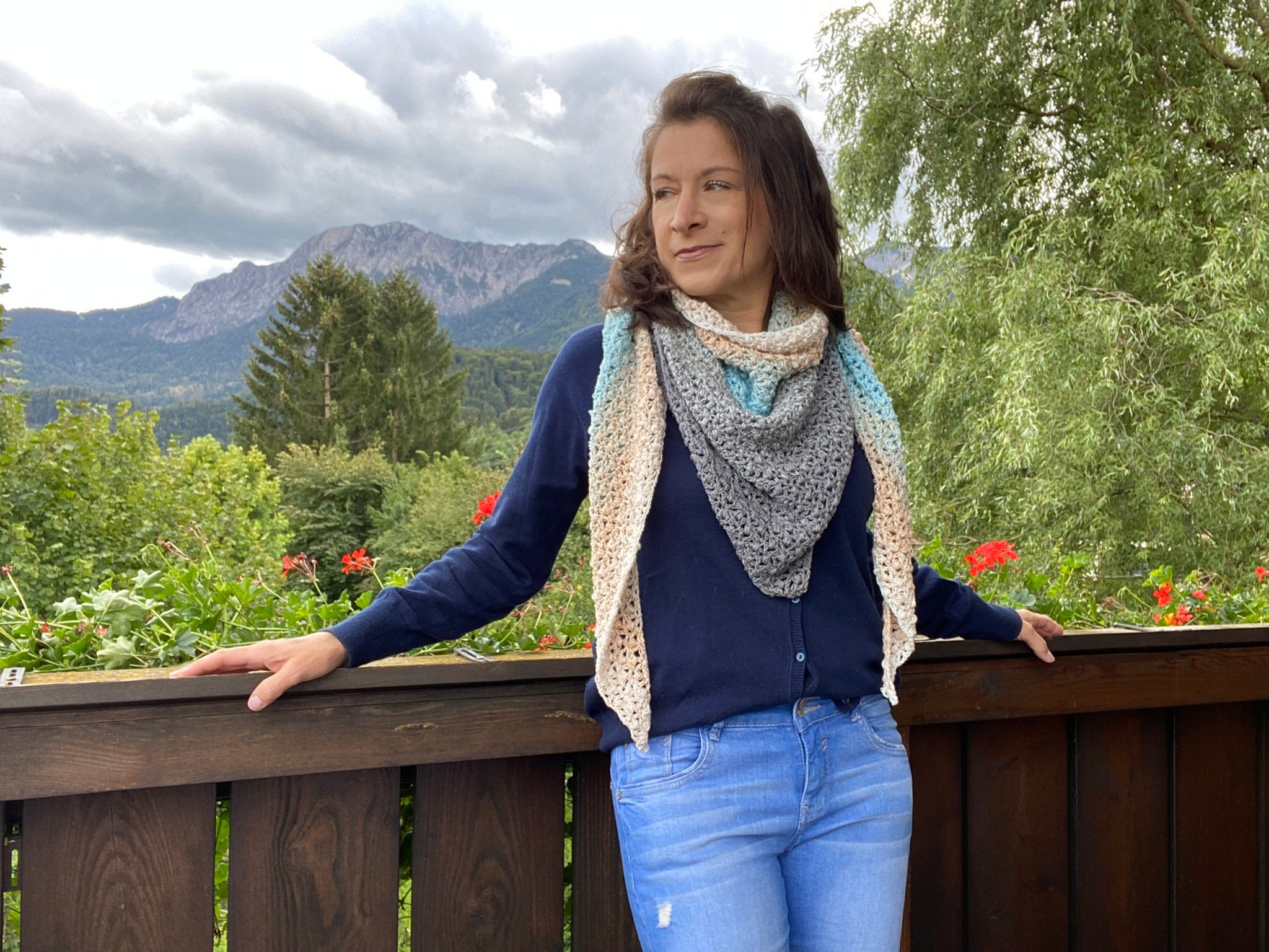 CROCHET PATTERN "bella" - Crocheted Shawl - Triangular Shawl - Stole ...