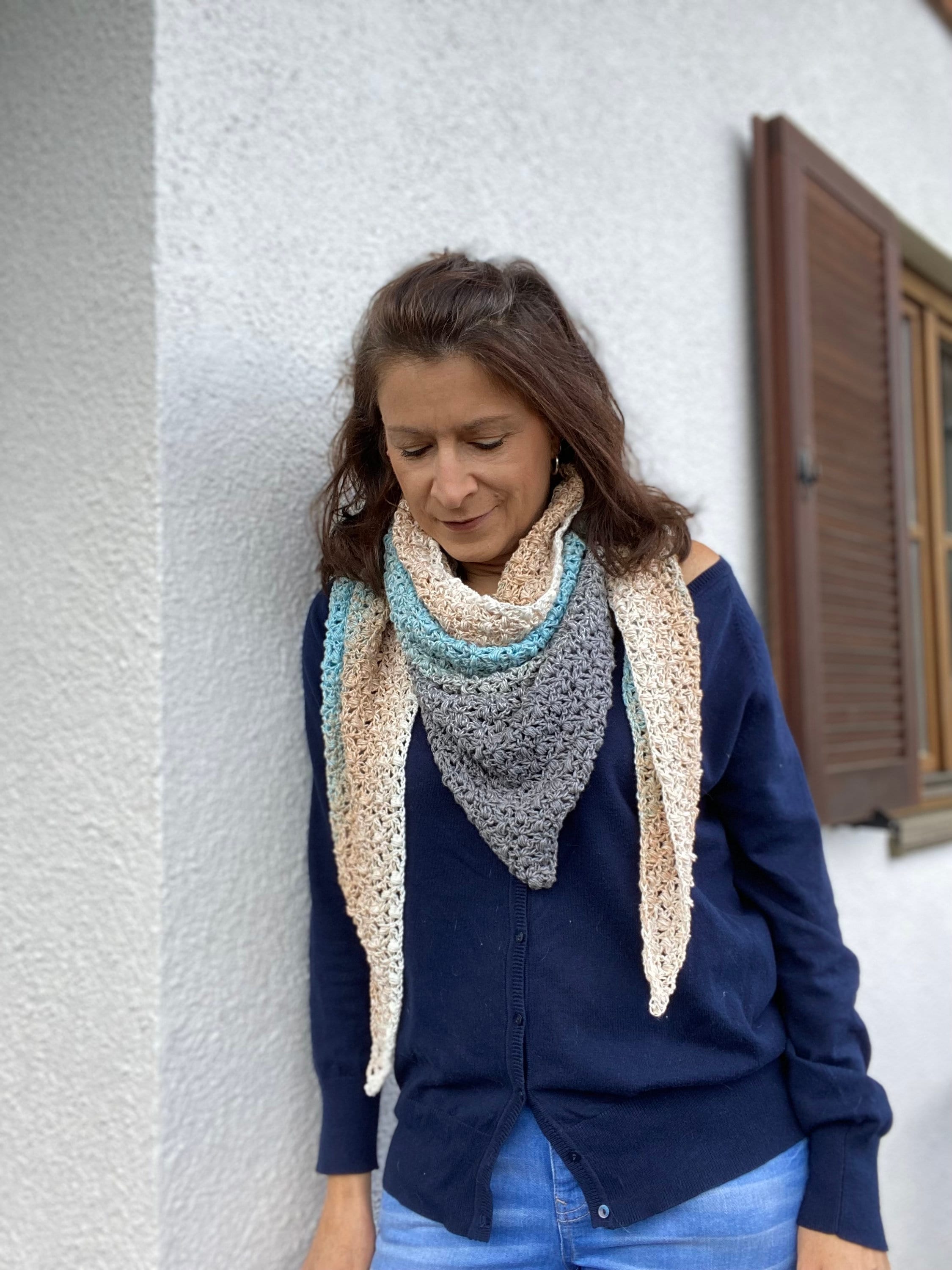 CROCHET PATTERN "bella" - Crocheted Shawl - Triangular Shawl - Stole ...