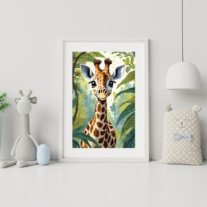 Jungle Nursery Decor Wall Art Print |safari Nursery Decor| Lion ...