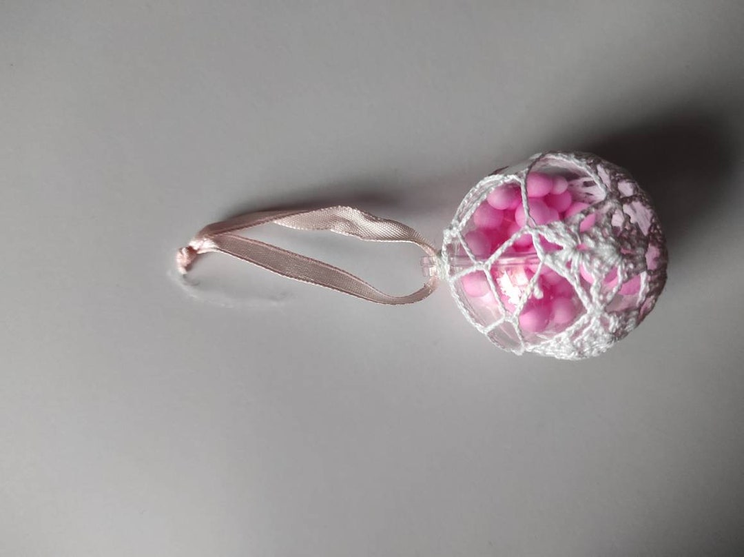 Plastic Ball With White Crochet Yarn - Etsy