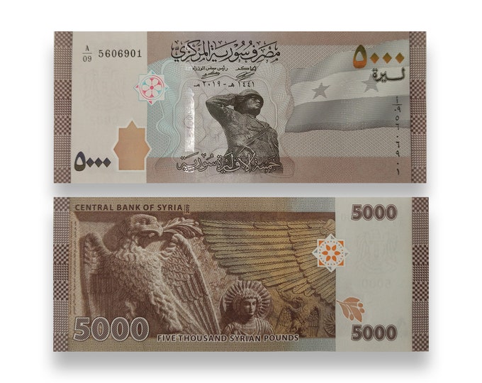 Syria New 5000 Pounds UNC Banknote - Etsy
