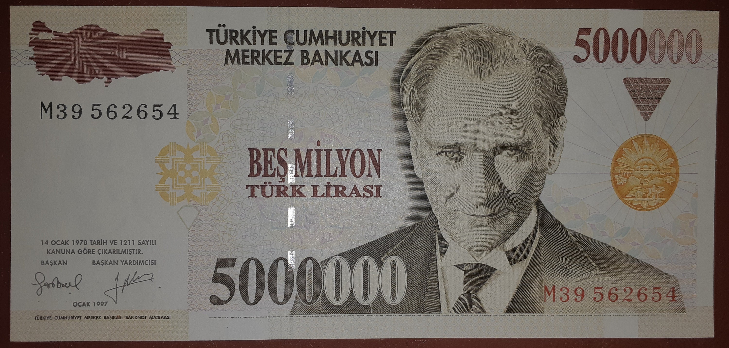 Turkey 1000000 to 20000000 Million UNC Banknotes Set - Etsy