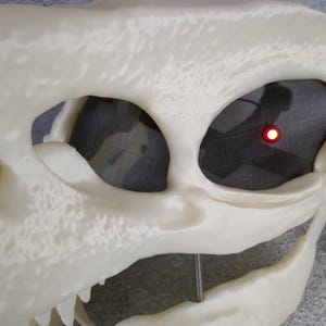 Dino Mask Moving Jaw, T-rex 3d Printed Skull Mask, LED Eyes, Dino Mask ...