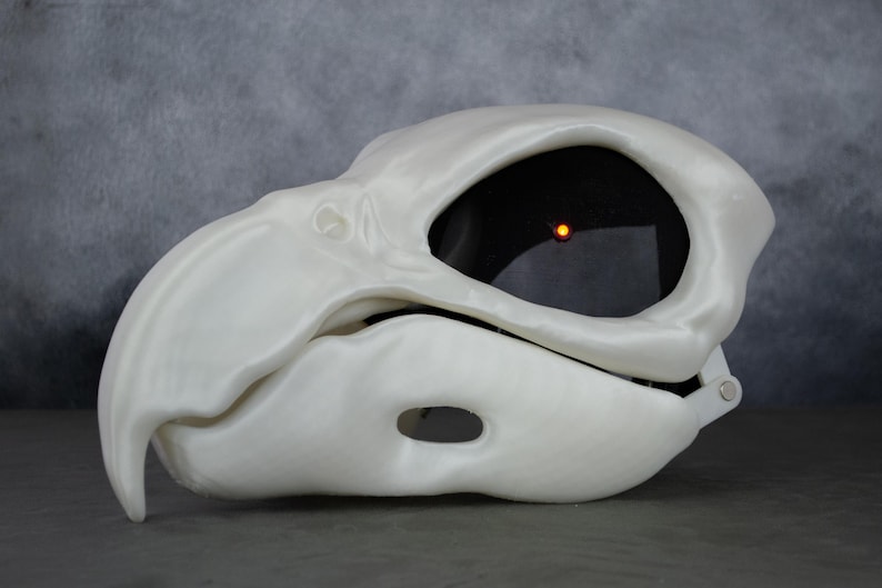 Bird Skull Mask - Articulated Moving Jaw & 3D Printed Custom Design - Etsy