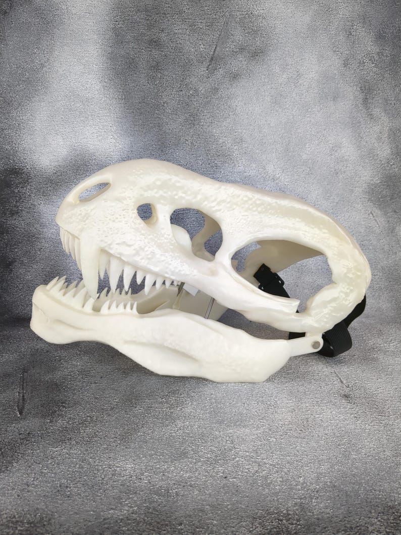 3D Printed T-rex Dino Mask With Moving Jaw & LED Eyes - Etsy