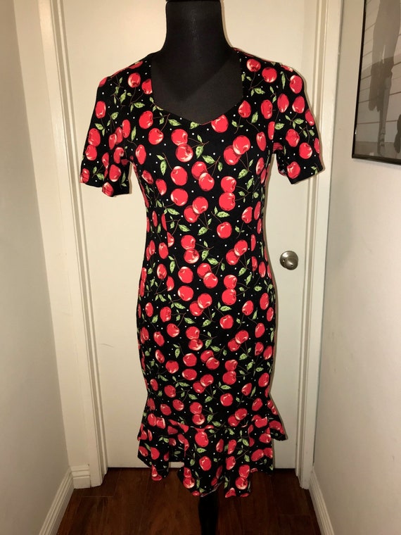 Black and Red Cherry Vintage Style Retro Pin up Pinup - Etsy