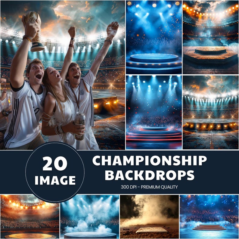 Podium Stadium Backdrop, Firework-themed for Sports Photo Backgrounds ...