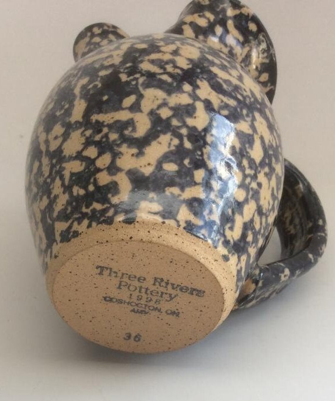 Three Rivers Pottery 1998. Coshocton, OH. 16 Oz. Spongeware Pottery ...