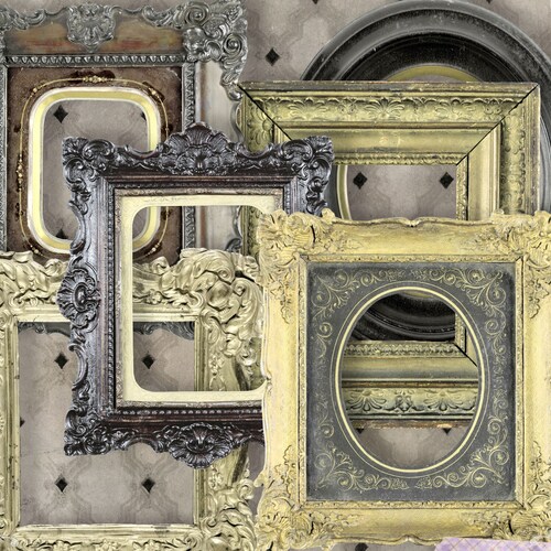 Blue and White Frames Individual Files Digital Collage - Etsy