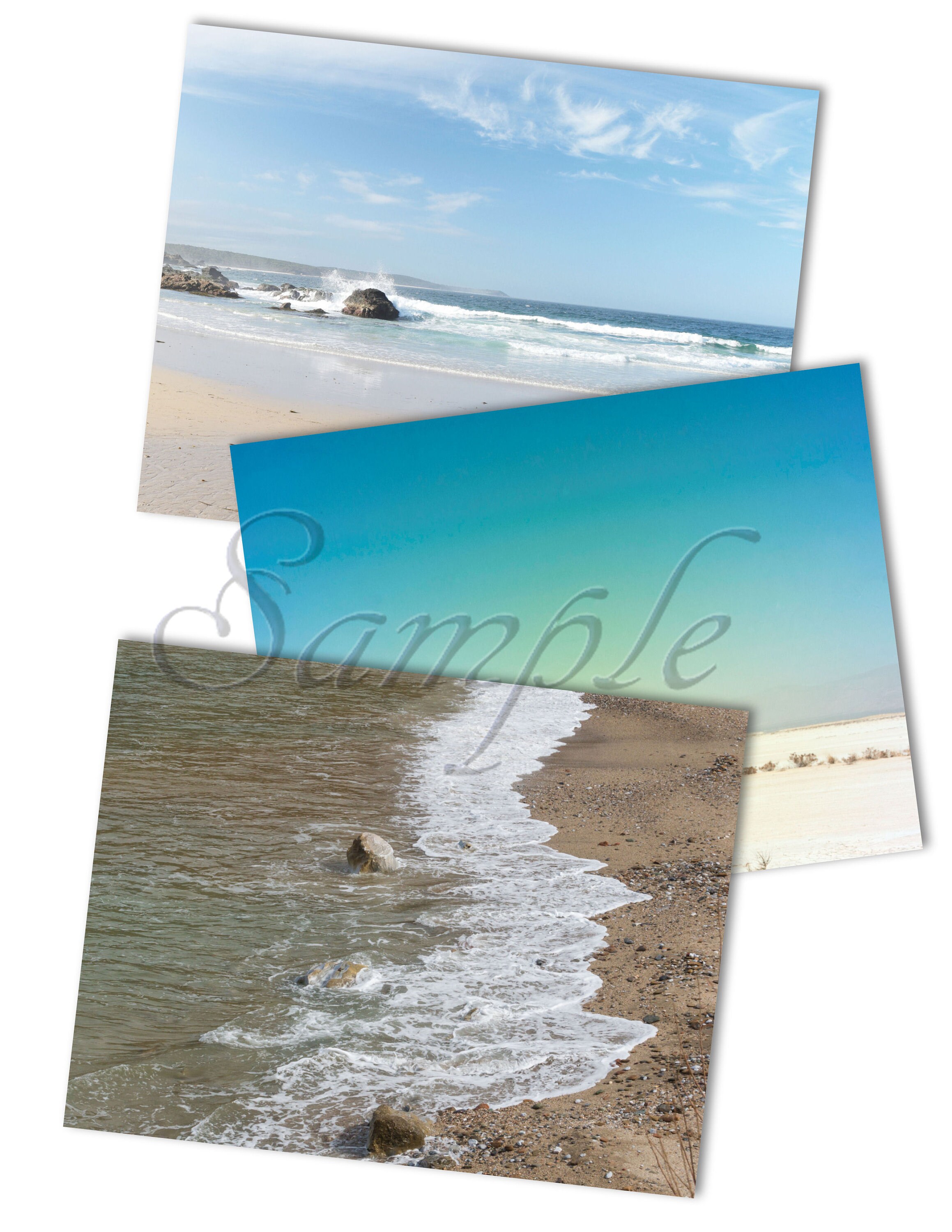 By The Beach Large backgrounds Digital Collage Sheet | Etsy