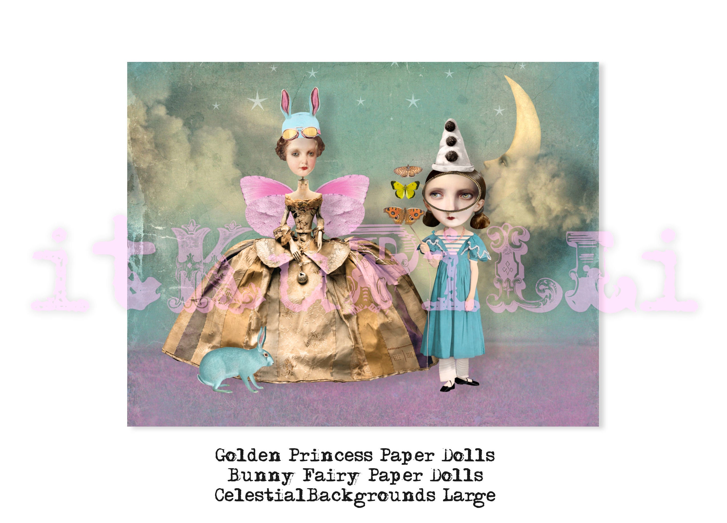 Golden Princess Paper Dolls Digital Collage Sheet Jpg Png - Etsy