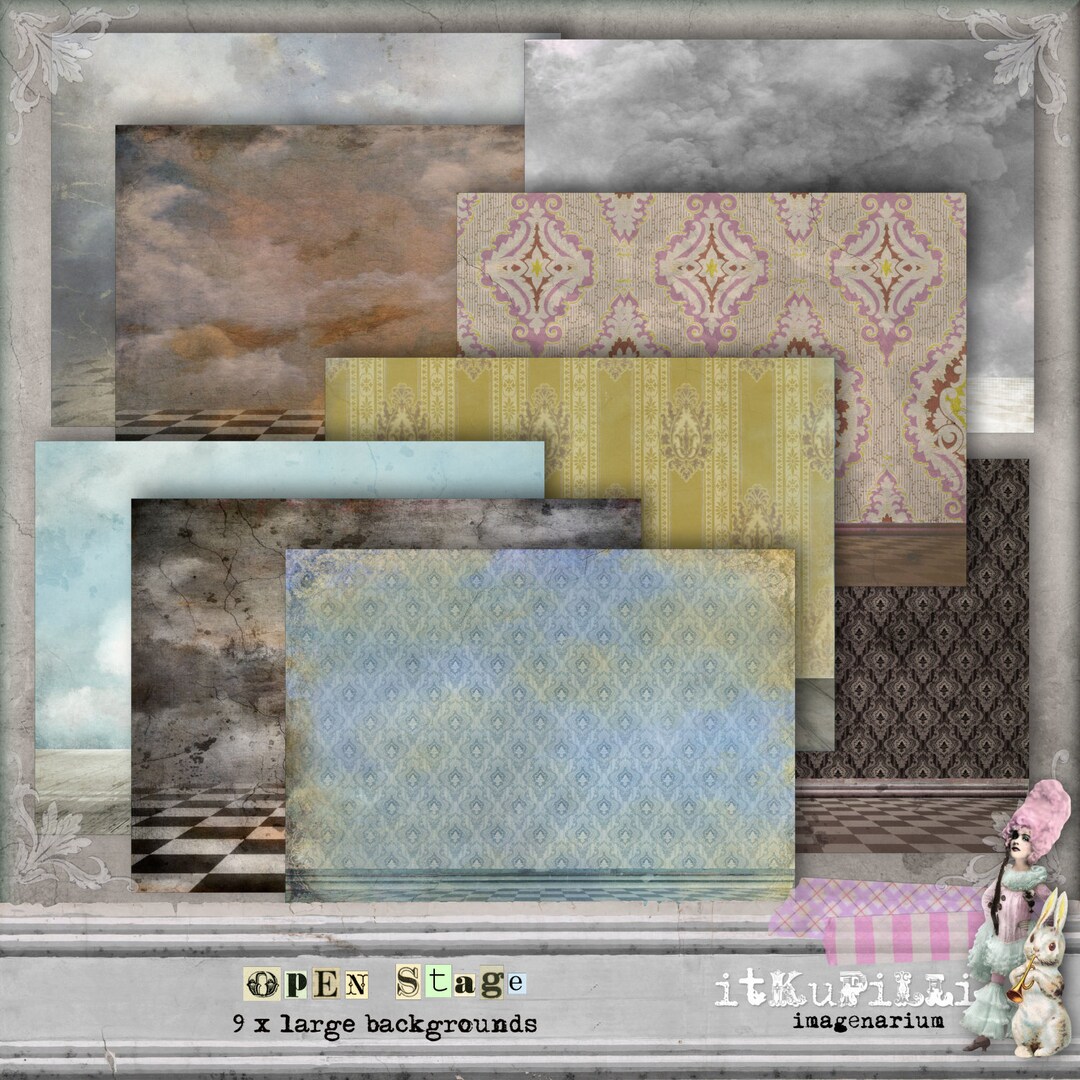 Open Stage - Theater - Interior - Large Backgrounds - Digital Collage ...