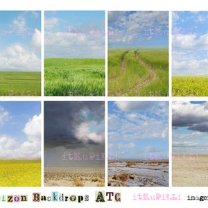 Horizon Backdrops ATC - Backgrounds - Digital Collage Sheet - Jpg and ...