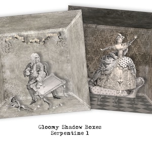 Gloomy Shadow Boxes Papers - Interior Room - Large 12" X 12 ...