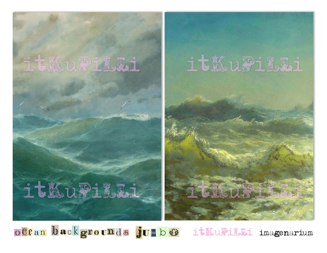 Ocean Backgrounds Jumbo ATC 5" X 7" Backgrounds - Underwater, Sea ...