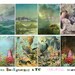 Ocean Backgrounds - Underwater, Sea, Water - Digital Collage Sheet ...