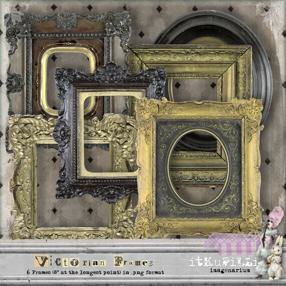 Victorian Frames Individual files Digital Collage Art | Etsy