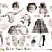 Pretty Cute Paper Dolls - Digital Collage Sheet Jpg Png - Printable ...