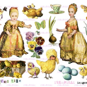 The Cutest Easter Bundle - Spring - 4 X Digital Collage Sheet - Jpg and ...
