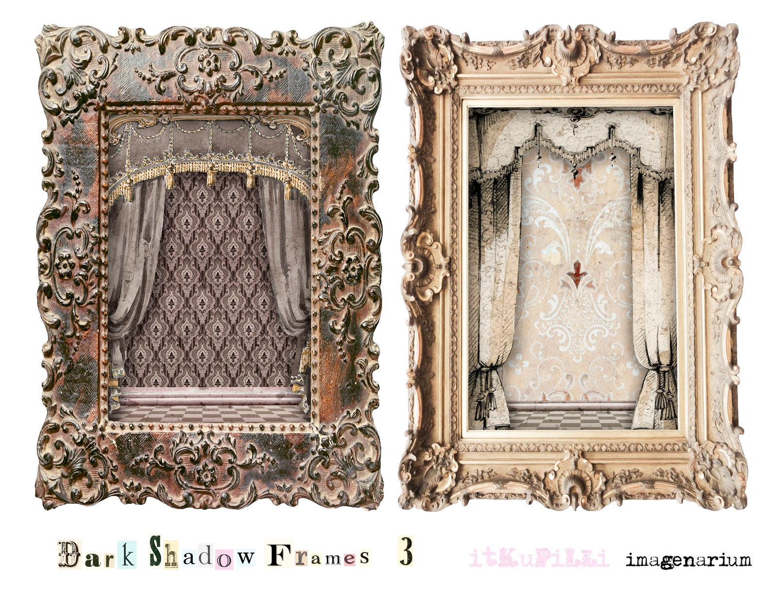 Dark Shadow Frames Shadowbox Stage Theater Individual Png - Etsy