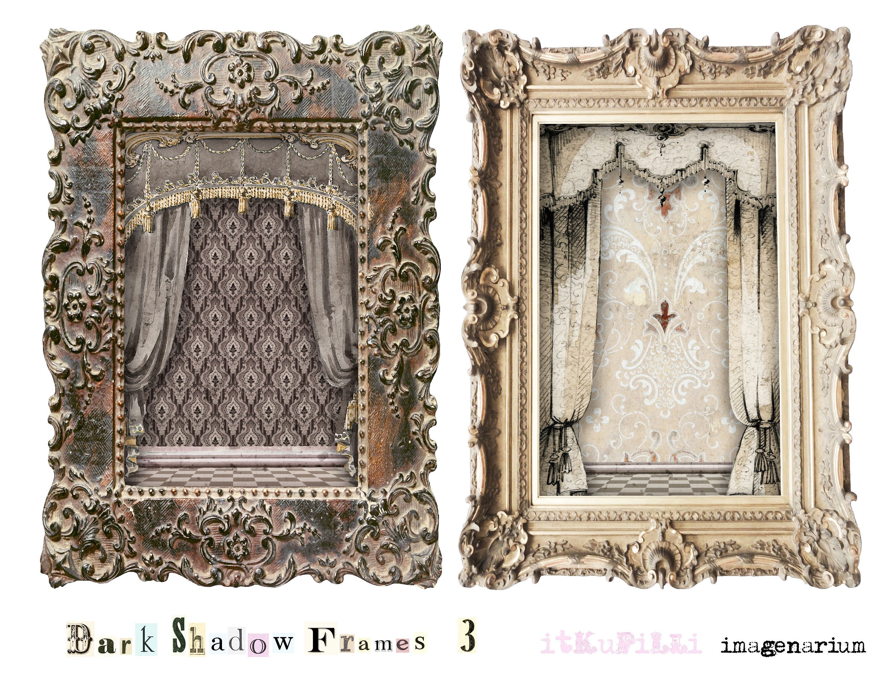 Dark Shadow Frames Shadowbox Stage Theater Individual Png - Etsy