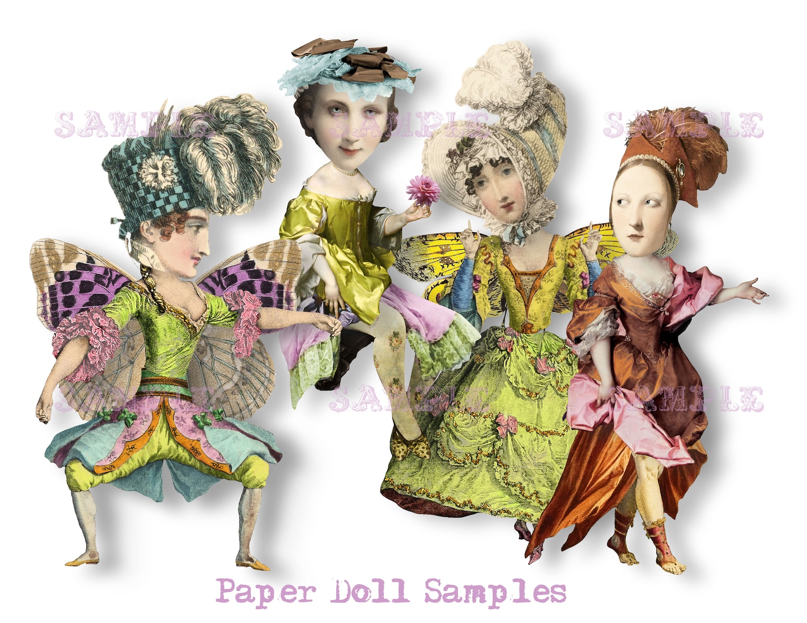 Extravagant Paper Dolls Bundle 3 X Digital Collage Sheet - Etsy