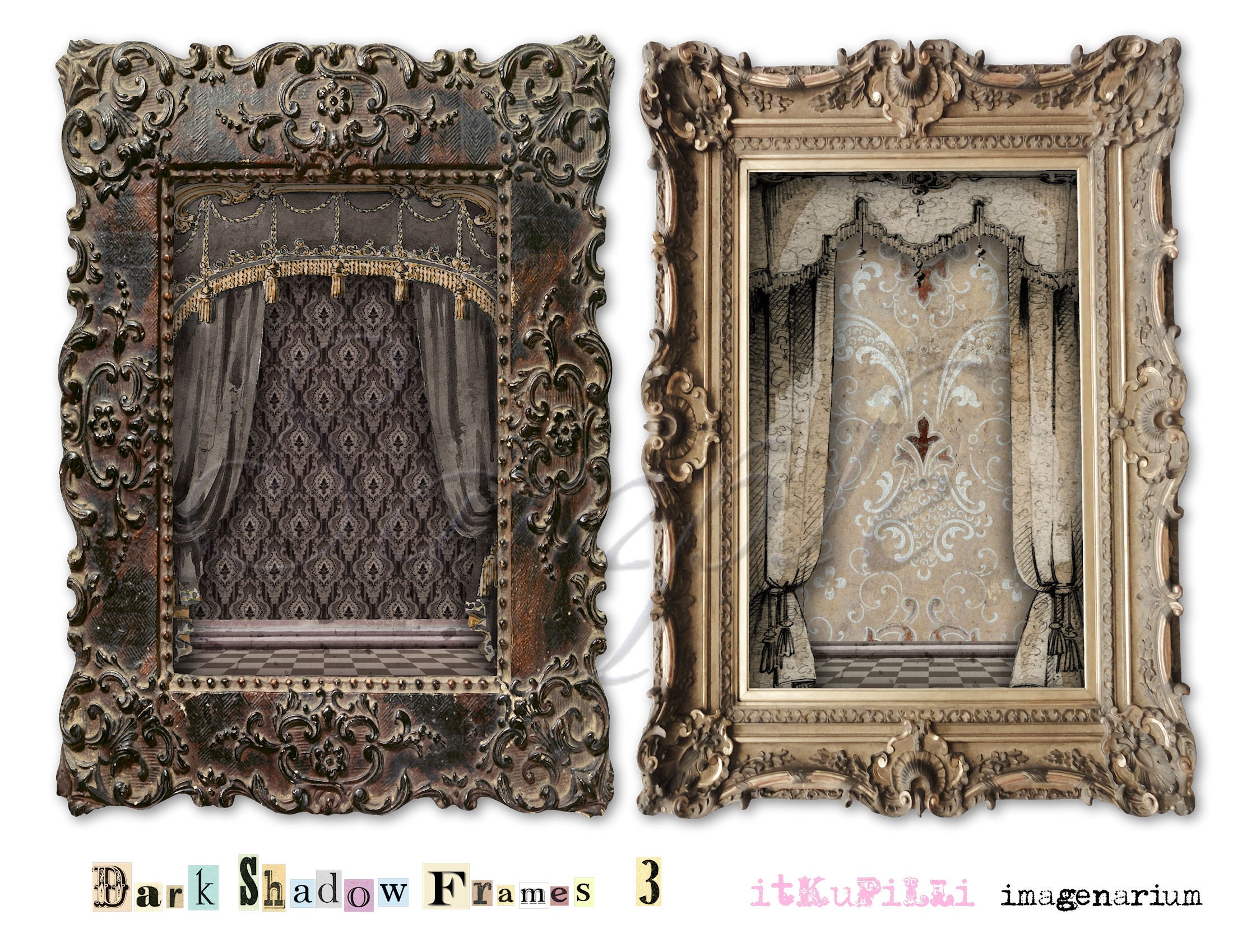 Dark Shadow Frames Shadow box Stage Theater 3 x - Etsy España