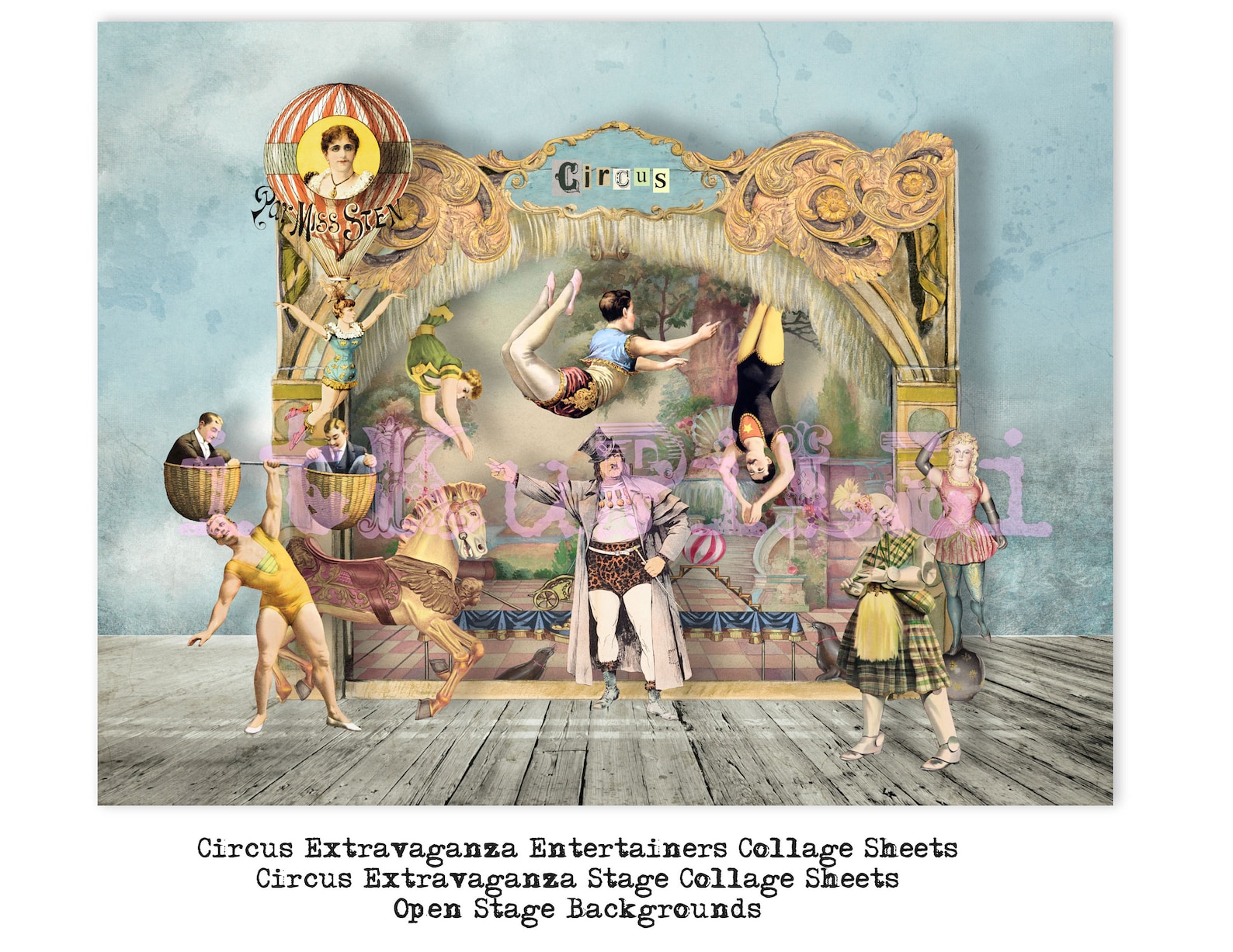 Circus Extravaganza Stage 4 X Digital Collage Sheet Jpg | Etsy
