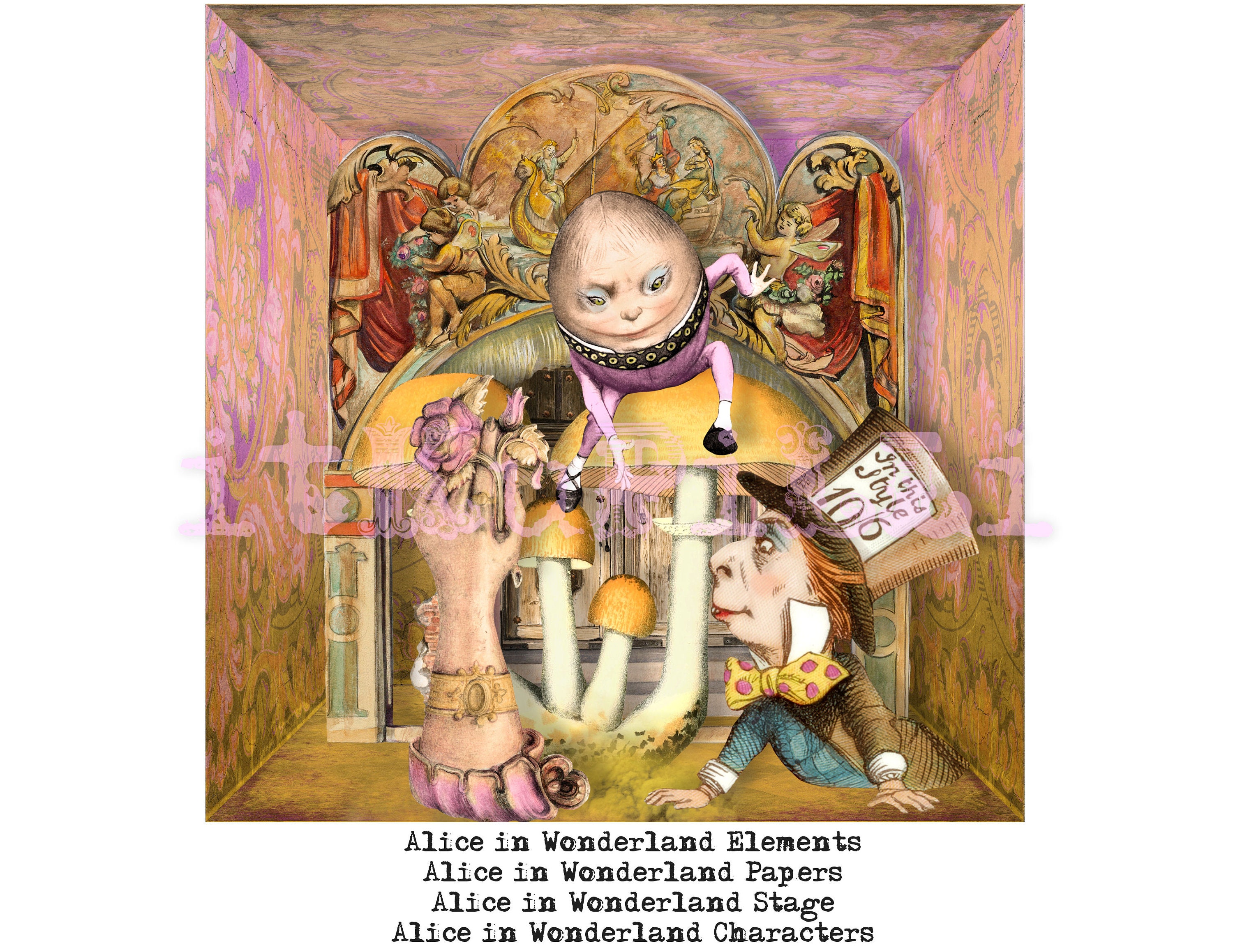 Alice in Wonderland Elements - Individual Png Files - Plus Digital ...