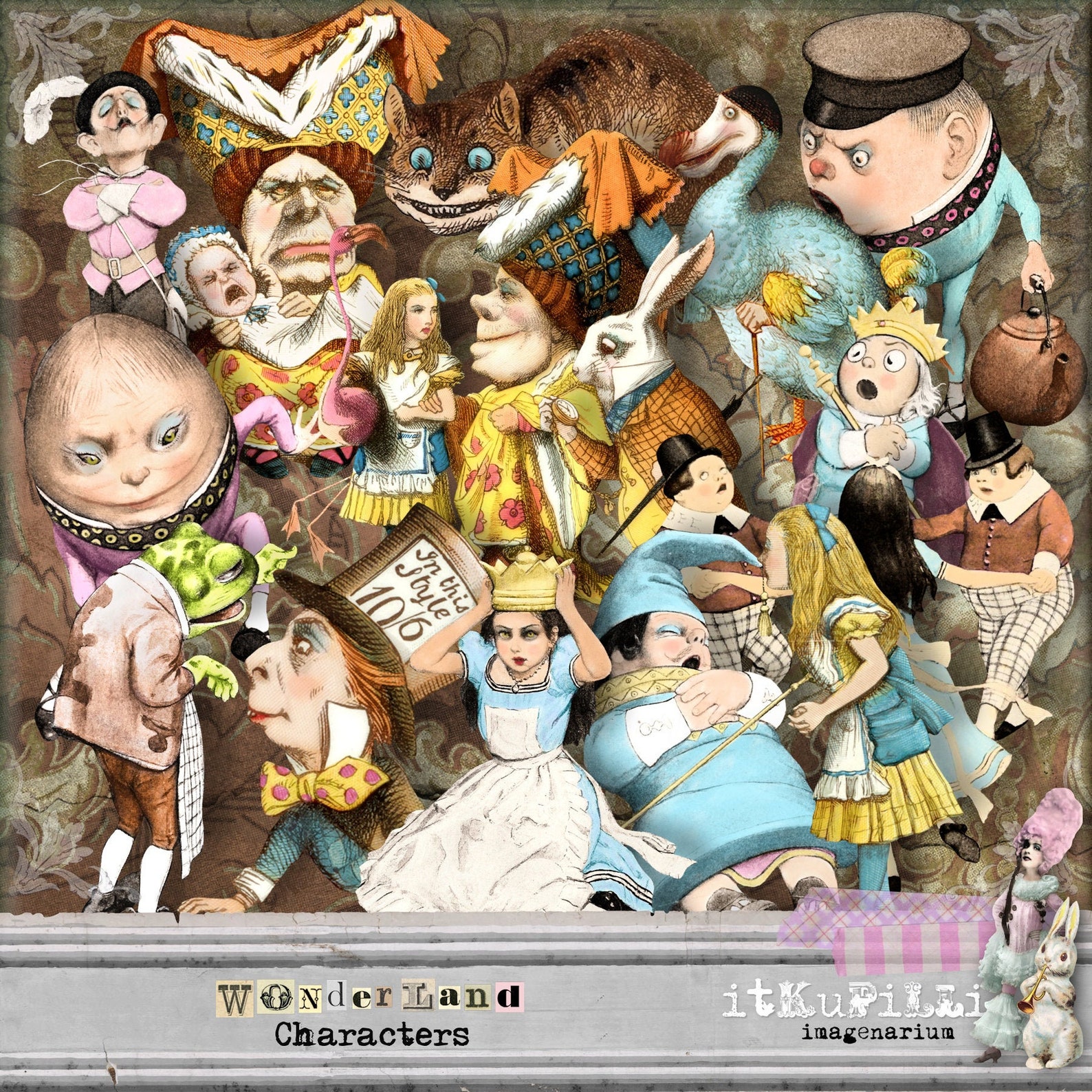 Alice in Wonderland Characters Individual Png Files Plus - Etsy