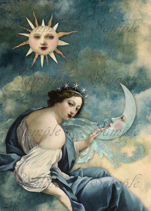 Celeste Bundle 3 X Digital Collage Sheet Jpg and Png - Etsy