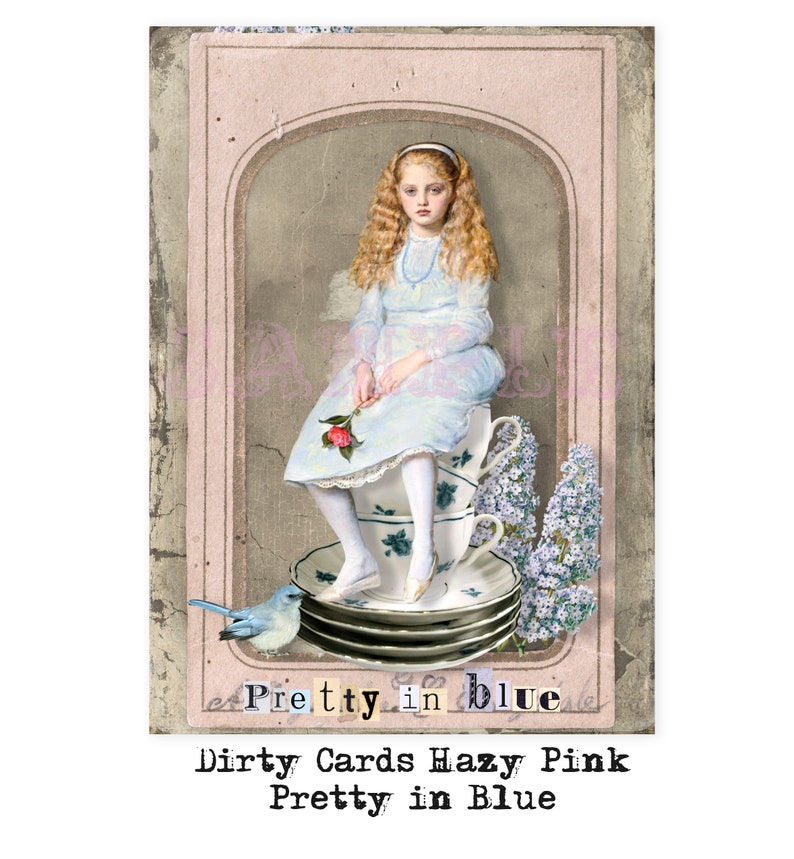 Pretty in Blue - Painted Girls - Digital Collage Sheet - Jpg and Png ...