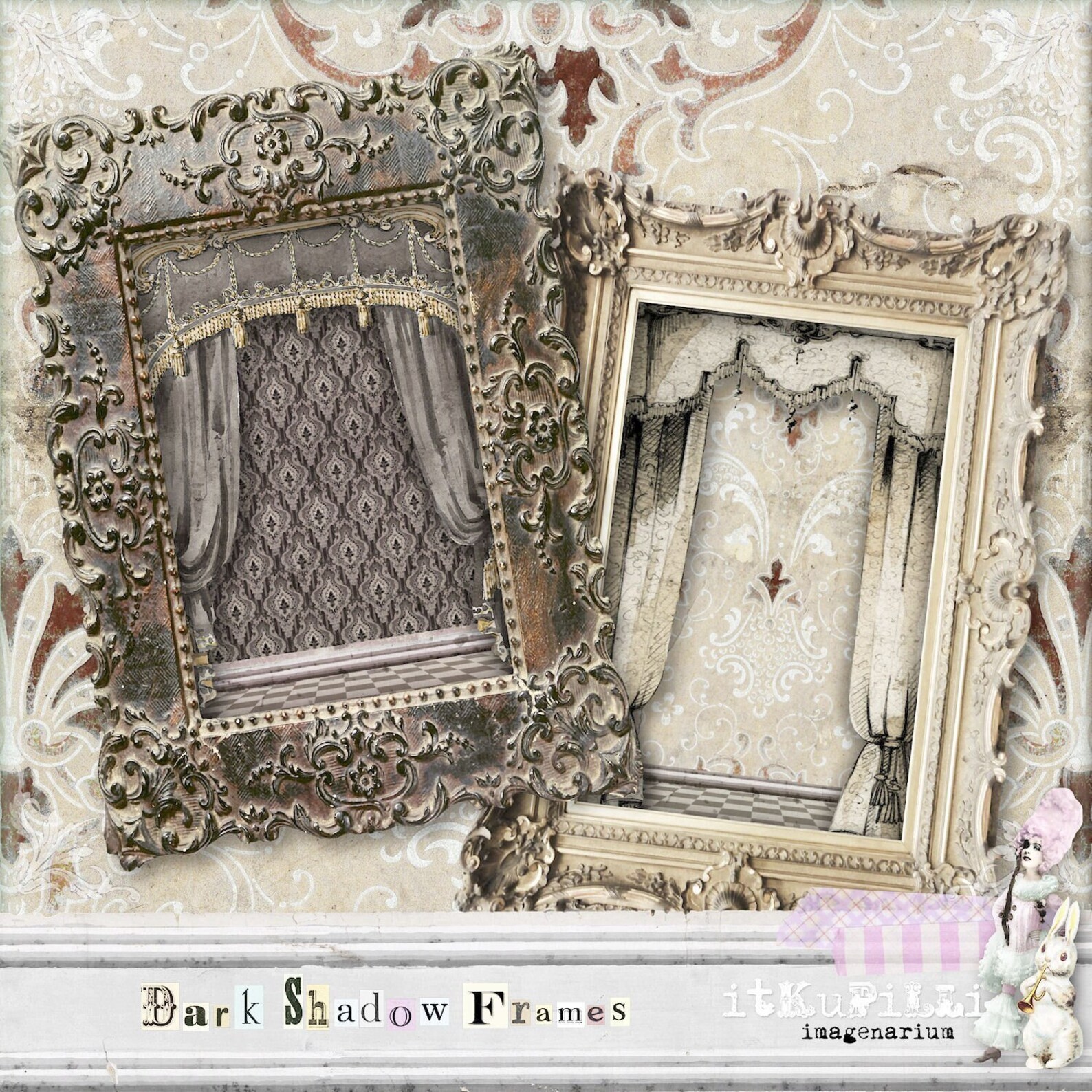 Dark Shadow Frames Shadowbox Stage Theater Individual Png - Etsy