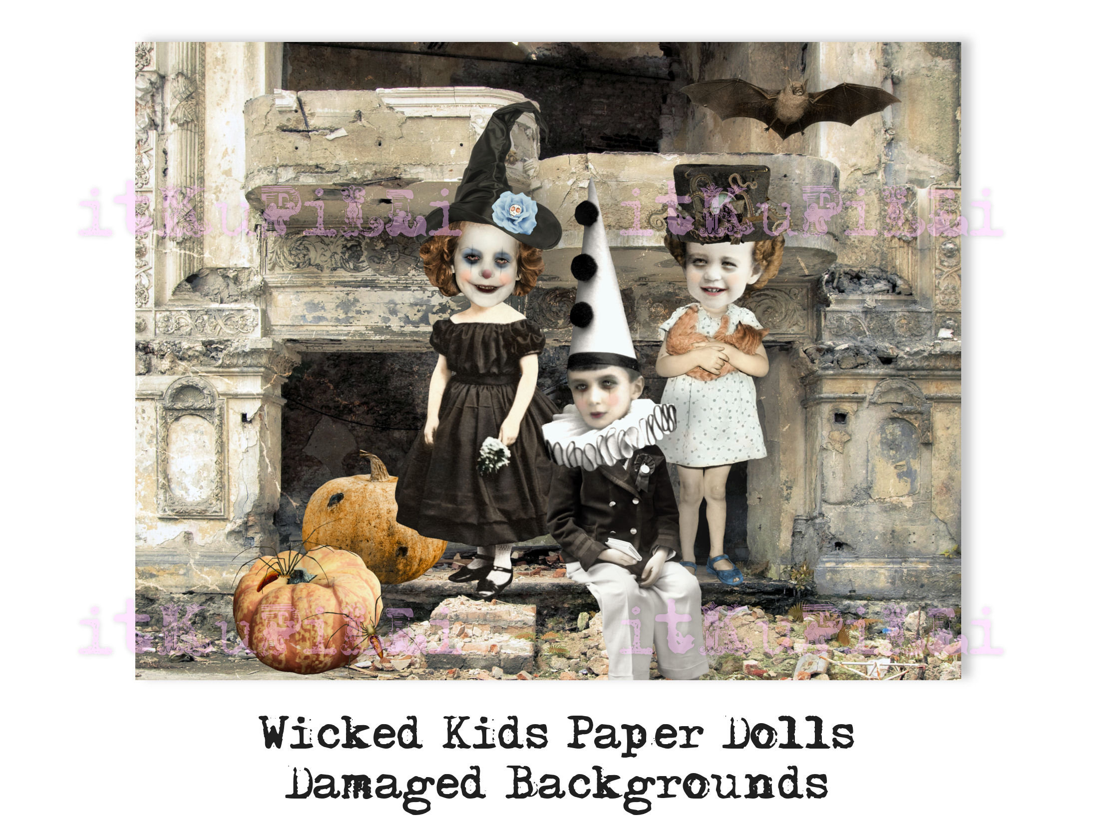 Wicked Kids Paper Dolls Halloween Bundle 3 X Digital | Etsy