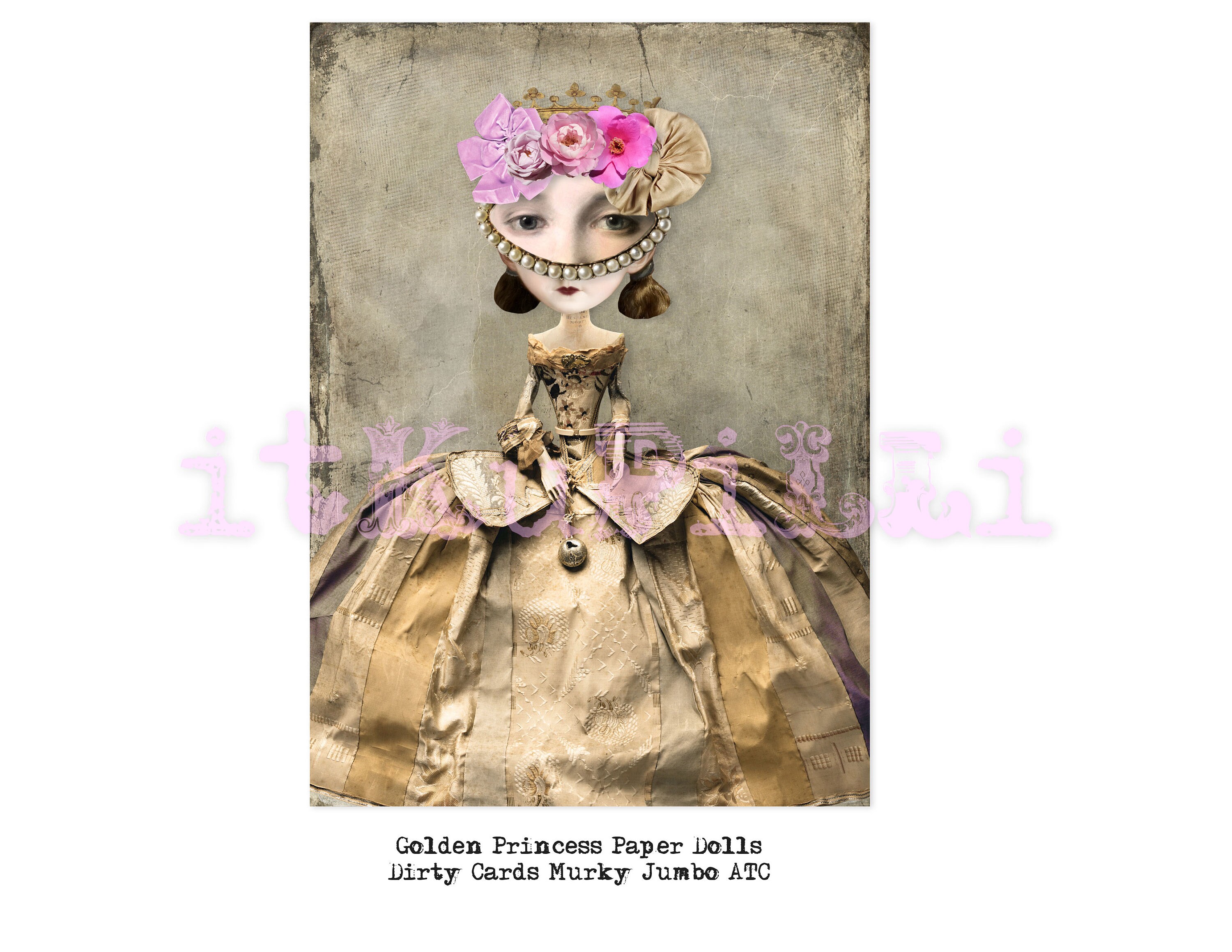 Golden Princess Paper Dolls Digital Collage Sheet Jpg Png - Etsy
