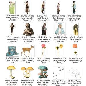 Alice in Wonderland Elements - Individual Png Files - Plus Digital ...
