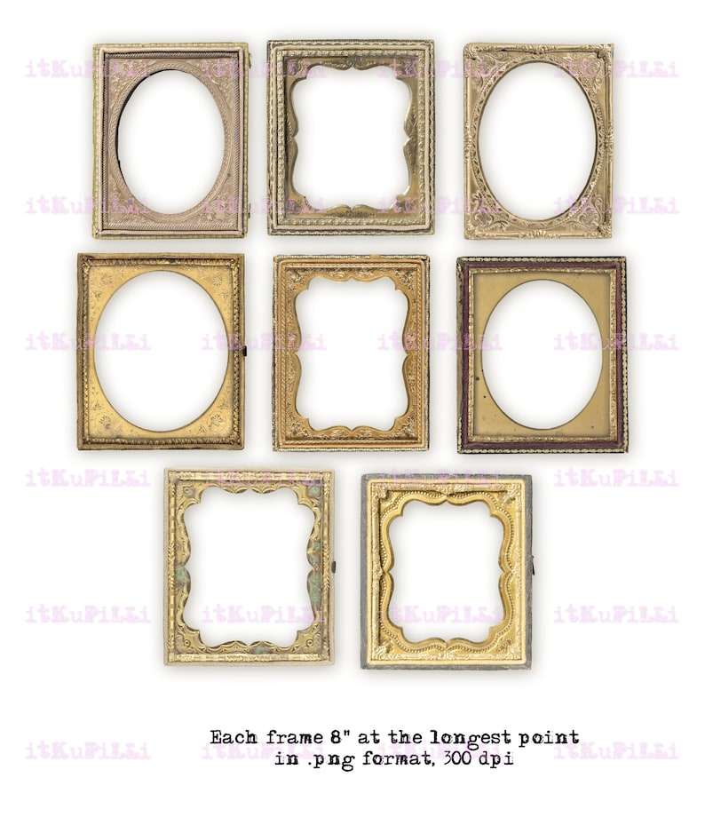 Victorian Photo Frames 8 Large Individual .png Files - Etsy