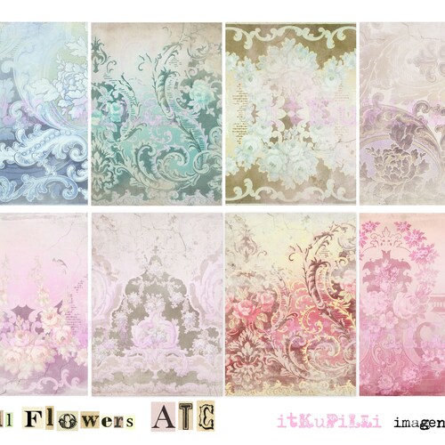 Gloomy ATC Backgrounds Digital Collage Sheet Jpg and Png - Etsy