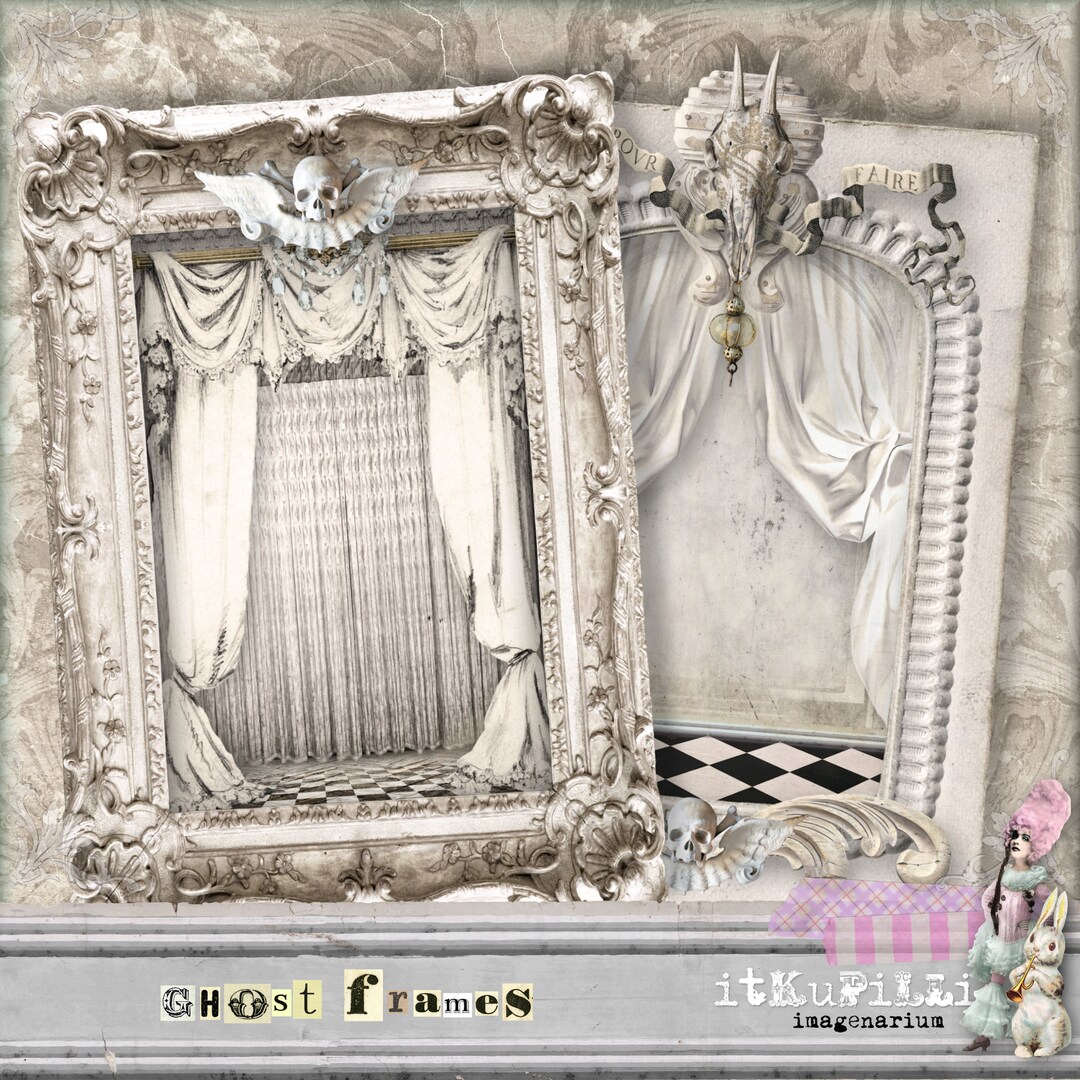 Ghost Frames - Shadow Box - Stage - Theater - 4 X Digital Collage Sheet ...