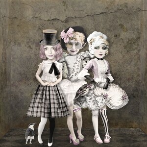 Pretty Cute Paper Dolls - Digital Collage Sheet Jpg Png - Printable ...