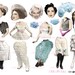 Vintage Paper Dolls - Bundle 3 X Digital Collage Sheet - Jpg and Png ...