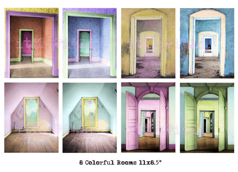 Colorful Rooms Large Shabby Distressed Interior | Etsy