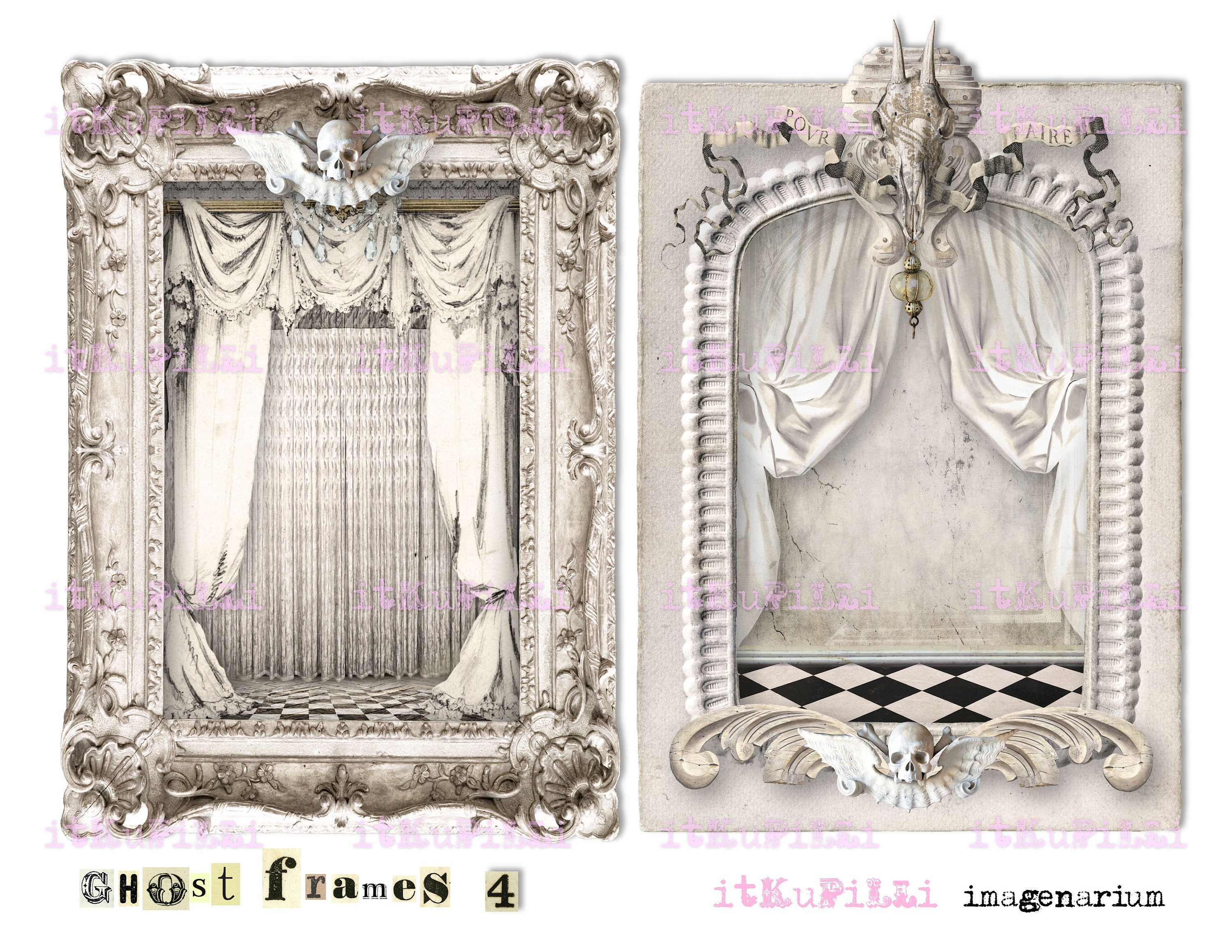 Ghost Frames Shadow Box Stage Theater 4 X Digital | Etsy