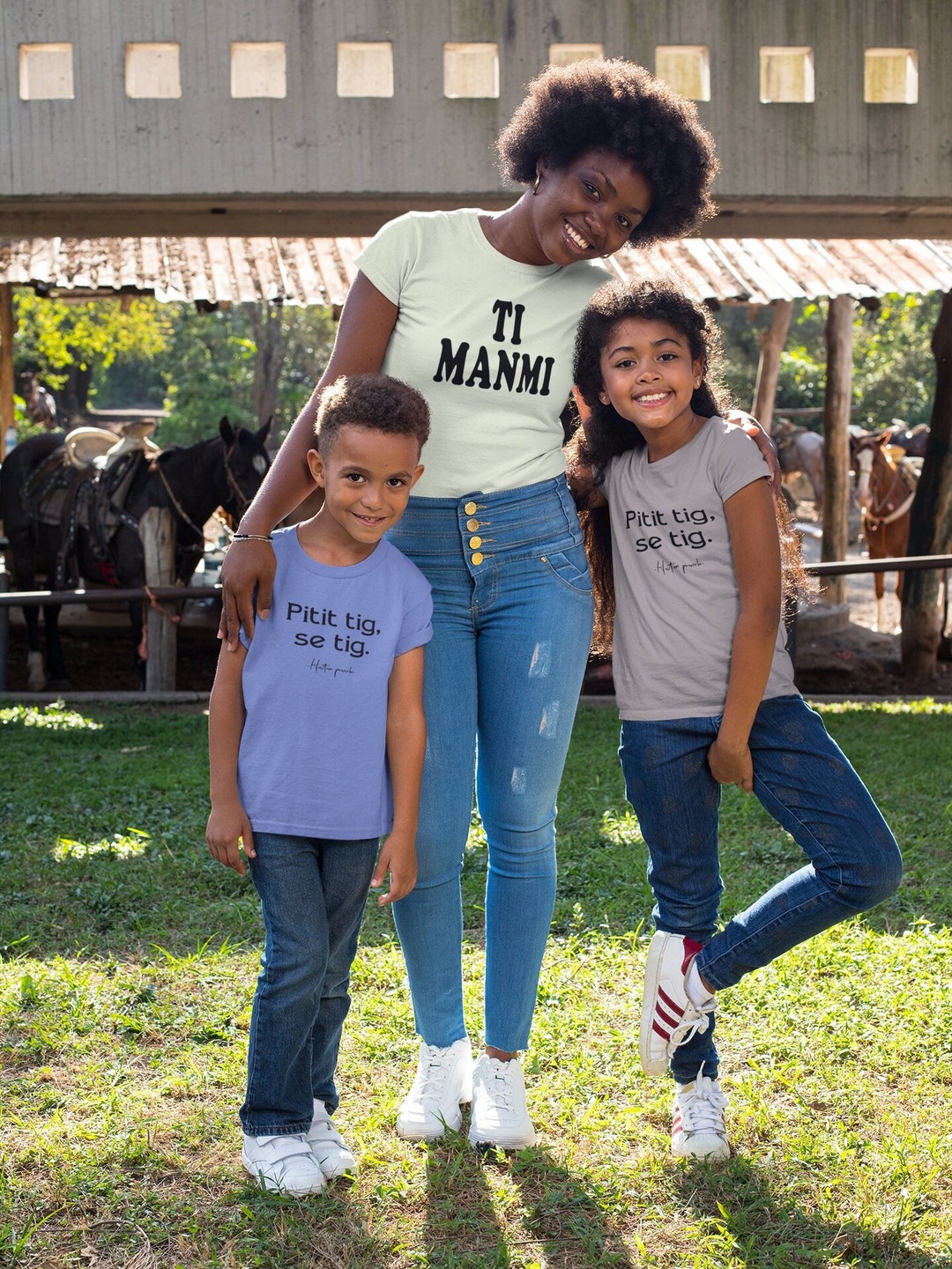 Haitian Ti Manmi Love Mom Language Creole Tshirt, Ayiti Manman Mothers ...