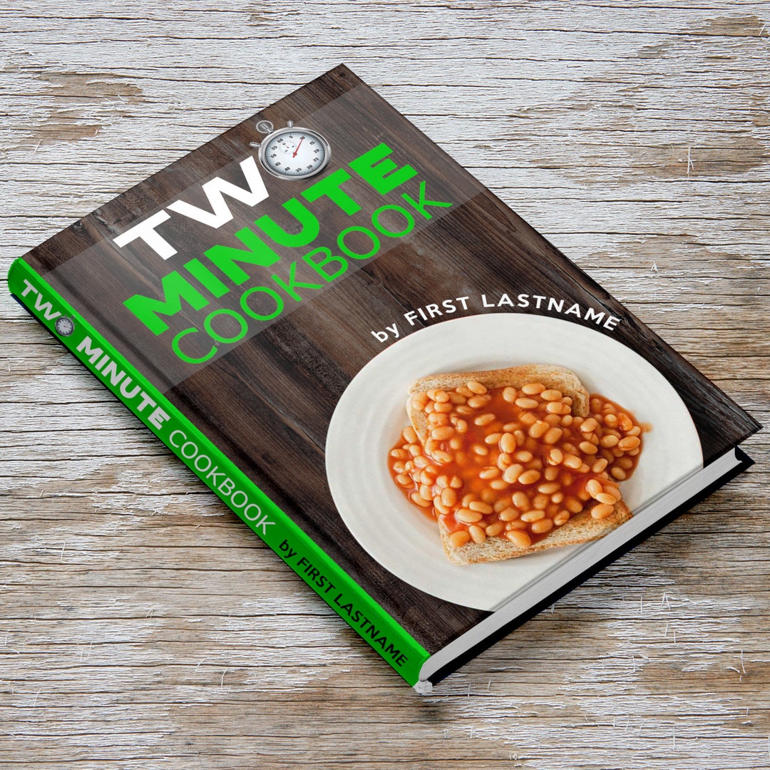 Two Minute Cookbook Personalised Joke Recipe Book Hardcover Lined ...