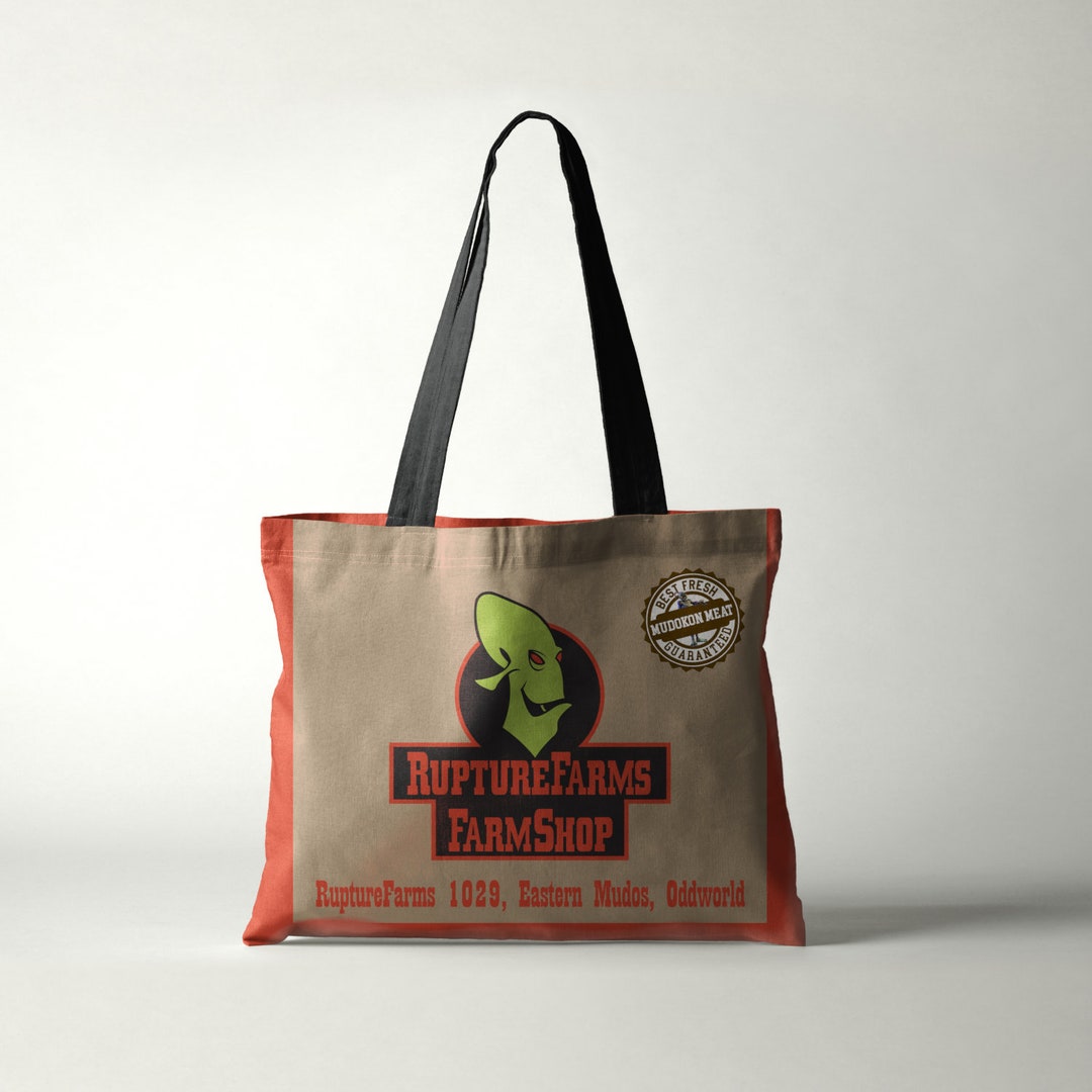 Oddworld Abes Oddysee Rupture Farms Farm Shop Design Tote Bag Shopping ...