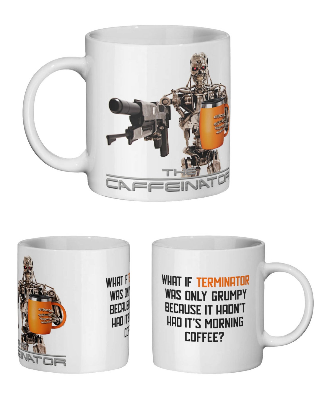 Caffeinator Terminator Funny Spoof Ceramic Coffee Mug - Etsy
