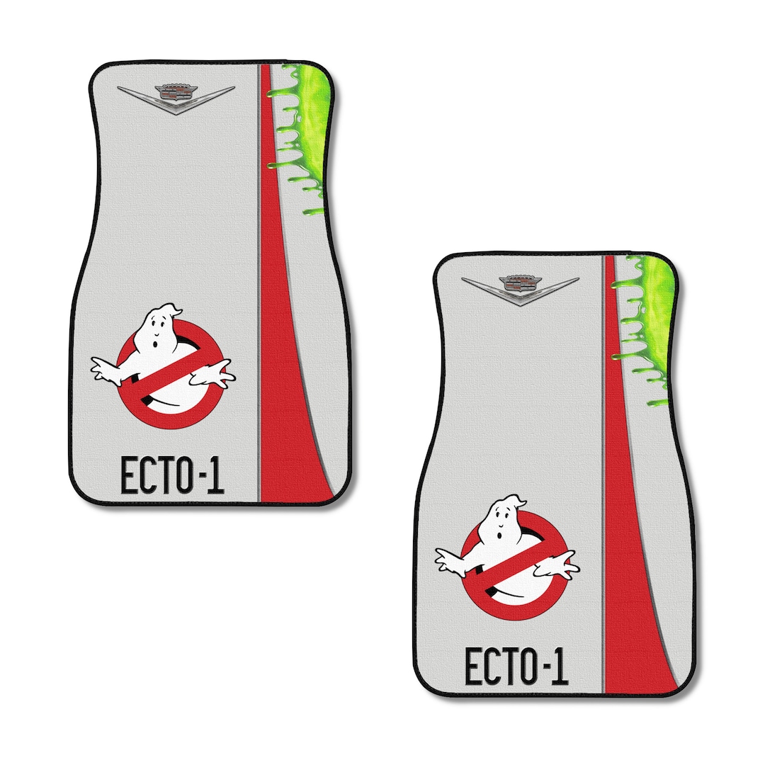 Ghostbusters Cadillac Ecto 1 Design Front Driver & Passenger Floor Car ...