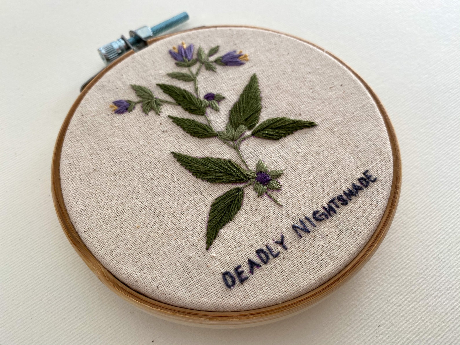 Deadly Nightshade Hand Embroidery PDF Pattern Poisonous | Etsy