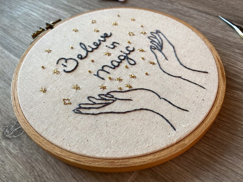 Embroidery PDF Pattern Believe in Magic Nursery Decor | Etsy